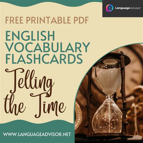 English Vocabulary Flashcards Telling The Time Language Advisor