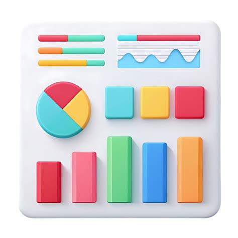 Colorful Data Charts And Graphs On A Digital Dashboard 59253591 Png