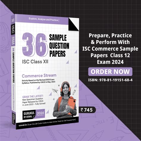 Buy Gurukul 36 Sample Question Papers For Isc Commerce Stream Class 12 Exam 2024 Solved New