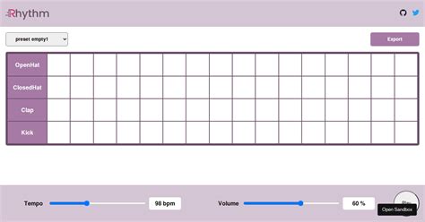 Improving Rhythm Codesandbox