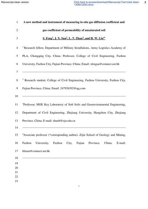 Pdf A New Method And Instrument For Measuring In Situ Gas Diffusion Coefficient And Gas