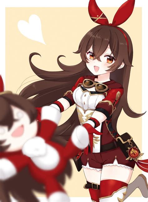 Amber Baron Bunny And Amber Genshin Impact Danbooru