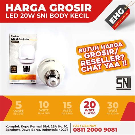 Jual Lampu Led Bohlam Watt Sni Jumbo Ekonomis Pioline W Di Seller Eceranhargagrosir