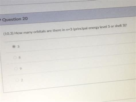 Solved Question How Many Orbitals Are There In N Chegg Com