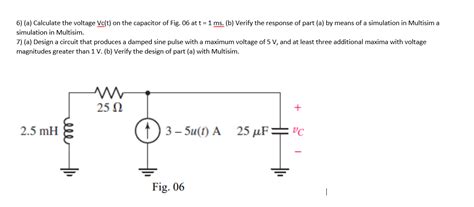 6 a calculate the voltage vc t on the capacitor