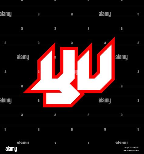 Yu Logo Design Initial Yu Letter Design With Sci Fi Style Yu Logo For Game Esport Technology