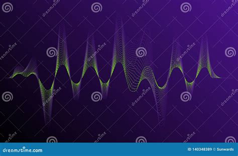 Sound Frequency Waves Analog Curved Signal Symbols Audio Track Music