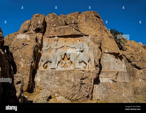 Relief Of Ardashir I The Great Naqsh E Rostam Rock Tombs Of The Great Kings Naqsh E Rostam