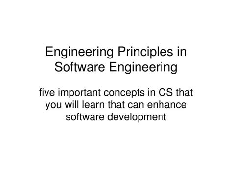 Ppt Engineering Principles In Software Engineering Powerpoint Presentation Id 5124438