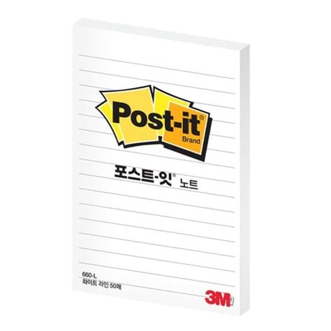 3M 포스트잇 노트 660 50 화이트 102 152 50매 메이커아카데미 ALL FOR SCHOOL