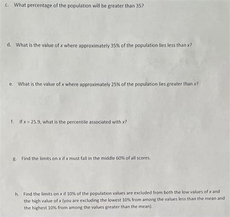 Solved 8 If X Is A Normally Distributed Continuous Random