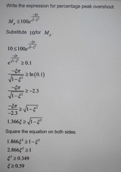 For The Unity Feedback System Shown In Fig Specify