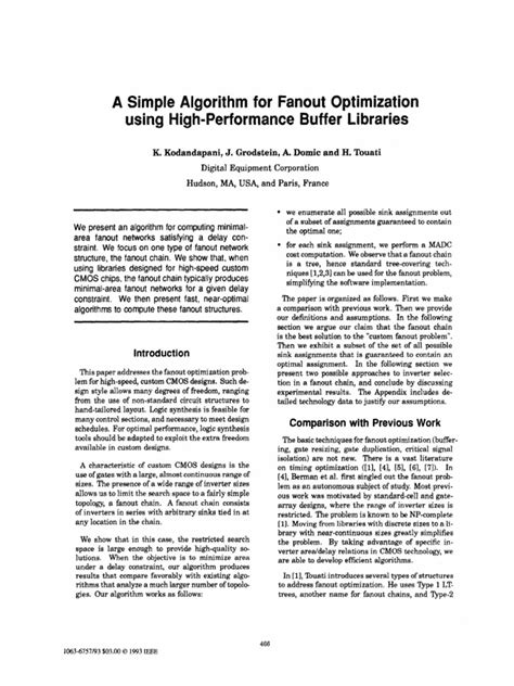 Asimplealgorithmforfanoutoptimizationusinghigh Performance