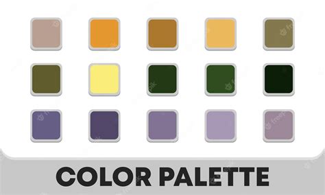 유니버설 컬러 팔레트 색상 조합 카탈로그 벡터 일러스트 레이 션 프리미엄 벡터