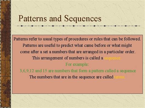Patterns And Sequences Patterns And Sequences Patterns Refer