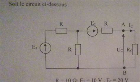 Modèle équivalent De Thevenin Exercice De Sciences Physiques De
