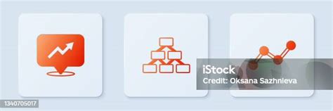 계층 구조 기관 재무 성장 및 그래프 차트 인포그래픽을 설정합니다 흰색 정사각형 버튼 벡터 개념에 대한 스톡 벡터 아트 및 기타 이미지 Istock