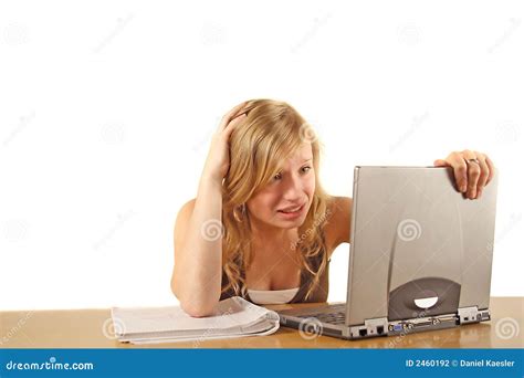 Broken Laptop On White Table Tools For Repair Laptops Royalty Free Stock Photo CartoonDealer