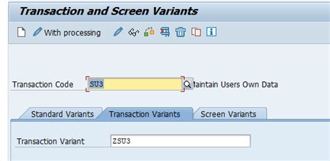 Transaction Variant Saptechnicalguru