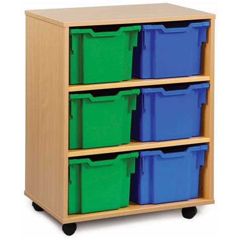 Tray Storage Unit With 6 Extra Deep Plastic Trays From Our School