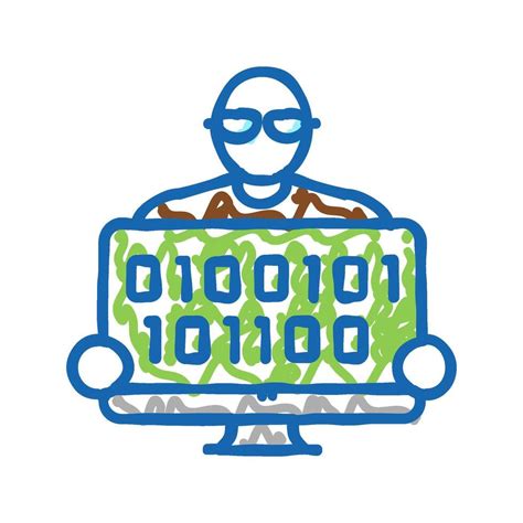 Coder Programmer Business Icon Doodle Illustration 62465441 Vector Art