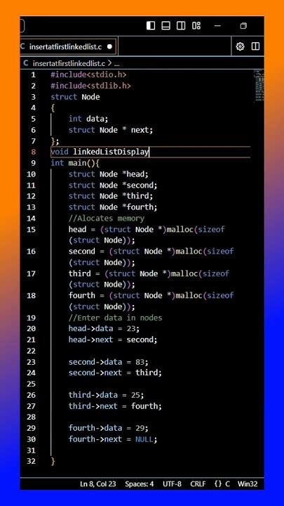 Insert At First In Linked List ꧁ Linked List In C Linkedlist C Coding Linkedlistinc Youtube