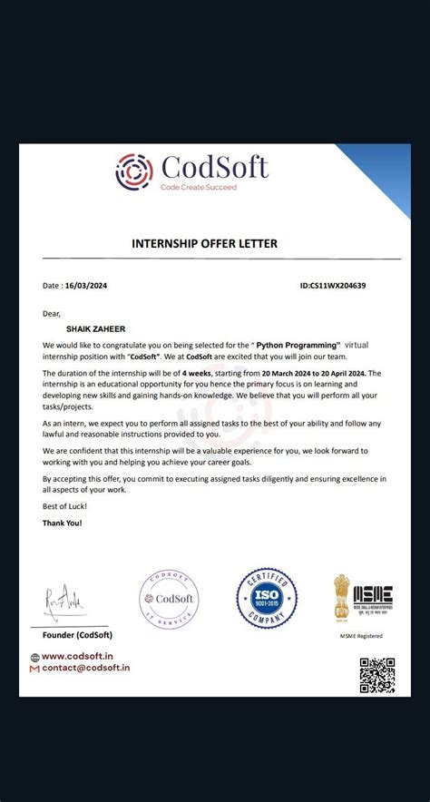 Pythoninternship Codsoft Excited Nextchapter Learningandgrowing Jaheer Sheikh