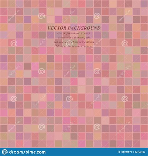 Colored Abstract Pixel Square Mosaic Background Stock Vector