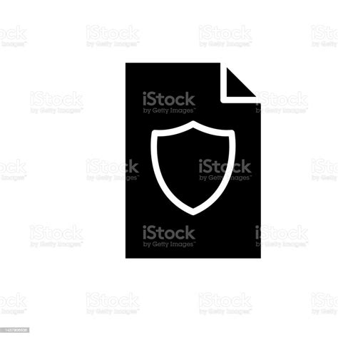 종이 문서 문자 모양 아이콘 그림과 방패 문서 보호 파일 보호와 관련된 아이콘입니다 간단한 벡터 디자인 편집 가능 32 X 32에서 완벽한 픽셀 계약서에 대한 스톡 벡터