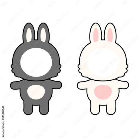 Stockvector 토끼 캐릭터 얼굴 합성용 일러스트 Adobe Stock