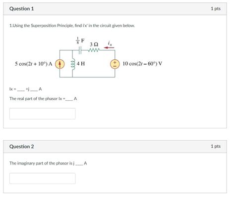 Solved Using The Superposition Principle Find X In The Chegg