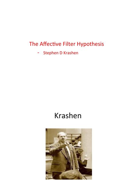 Affective Filter Hypothesis Pdf Second Language Acquisition Neuroscience