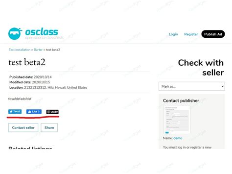 social bookmarks osclass plugin messaging and communication osclass