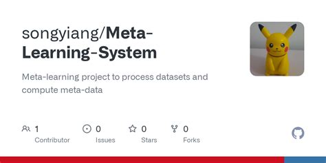 Github Songyiangmeta Learning System Meta Learning Project To