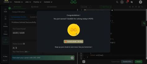 Gfg160 Geekstreak2024 Achievement Problemsolving Geeksforgeeks