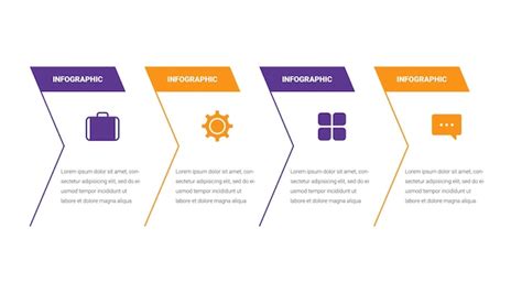 Premium Vector Simple Four Step Infographic Template