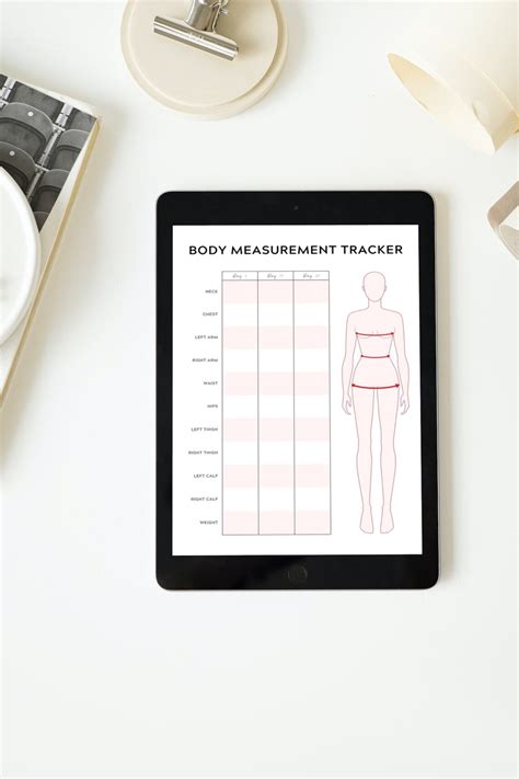 Body Measurement Planner Printable Work At Home A A Instant Download Measurements