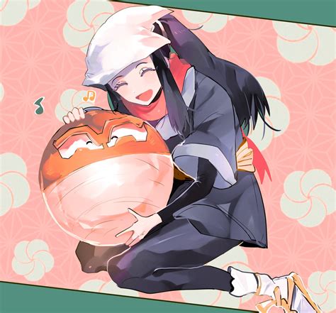 Akari And Hisuian Voltorb Pokemon And 1 More Drawn By Midori032