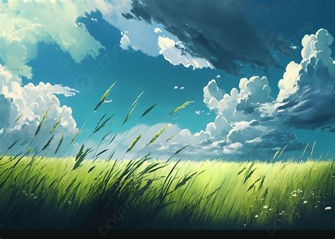 Sky And Grass Background Illustration