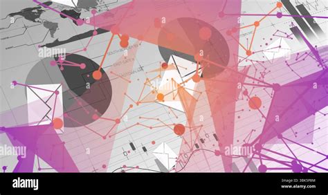 Visualizing Abstract Network Of Colored Nodes And Shapes In Virtual