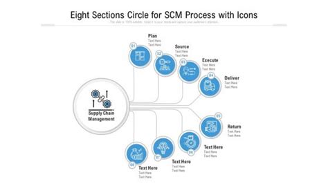 Eight Sections Circle For SCM Process With Icons Ppt PowerPoint Presentation Gallery Guide PDF