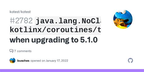 `javalangnoclassdeffounderror Kotlinxcoroutinestesttestdispatcher` When Upgrading To 510