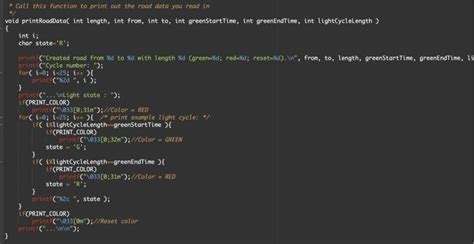 Solved Void Printroaddata Int Length Int From Int To