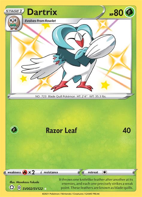Dartrix Shining Fates Shiny Vault Ultra Rare Pokemon Tcg Digitaltq