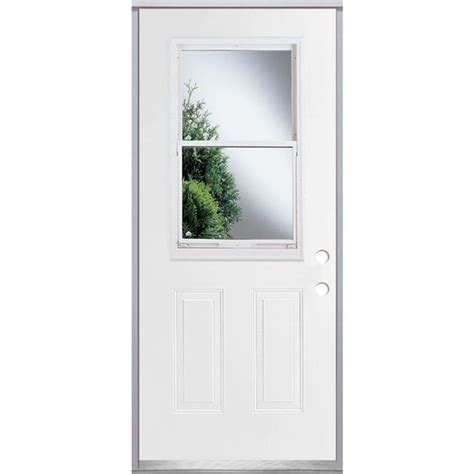 Reliabilt Half Lite Clear Glass Left Hand Inswing Primed Steel Prehung