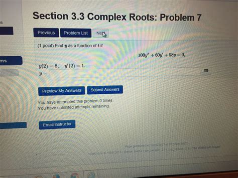 solved section 3 3 complex roots problem 7 previousproblem