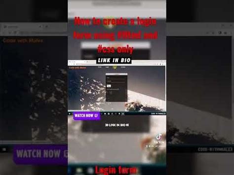 Create A Login Form Using Html And Css Only Watch Video In My Channel YouTube