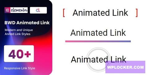 Bwd Animated Link Addon For Elementor V10 Wplockercom Gpl Licensed Wordpress Themes And Plugins