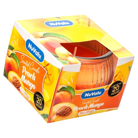 Nuvalu Scented Candle Peach Mango 3 Oz 12 Pack