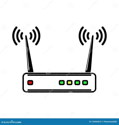 Free Wi Fi Internet Router Stock Vector Illustration Of Icon 134406874
